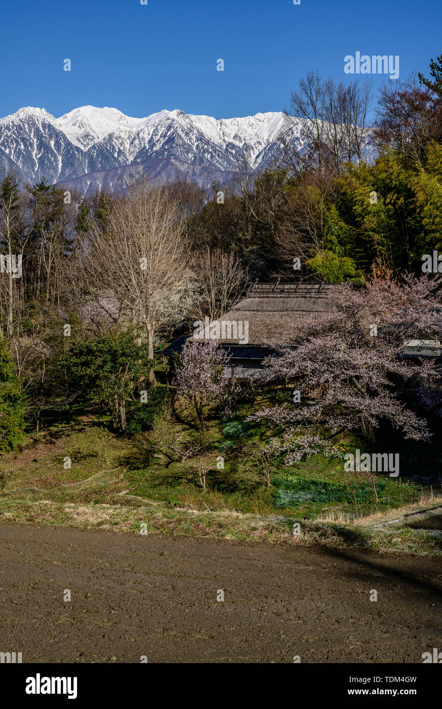 Nostalgic Japanese scenery in spring Stock Photo - Alamy