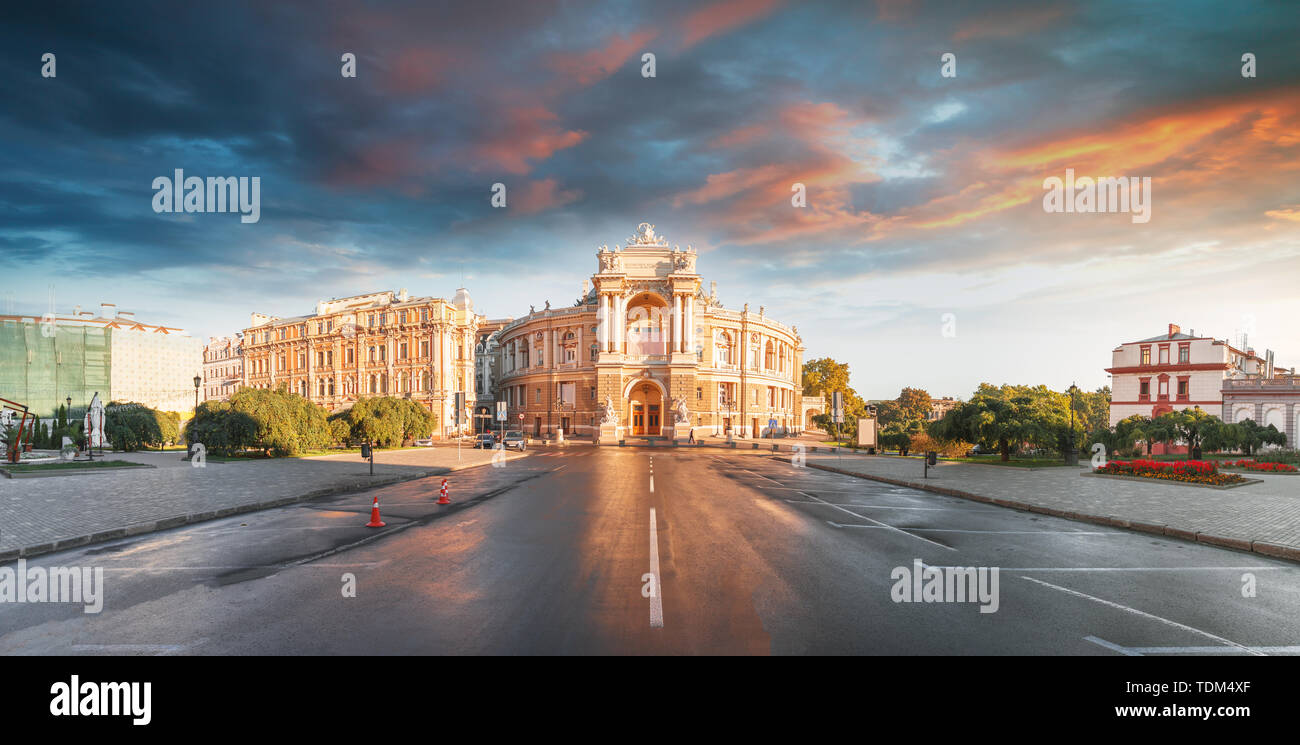 Opera House in Odessa, Ukraine. Odessa State Academic Opera and Ballet ...