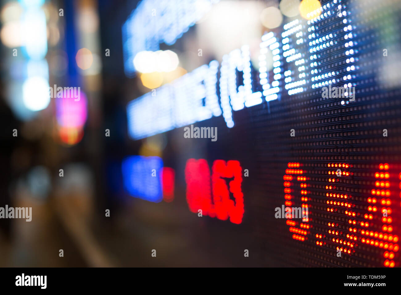 Display of Stock Market quotes Stock Photo - Alamy