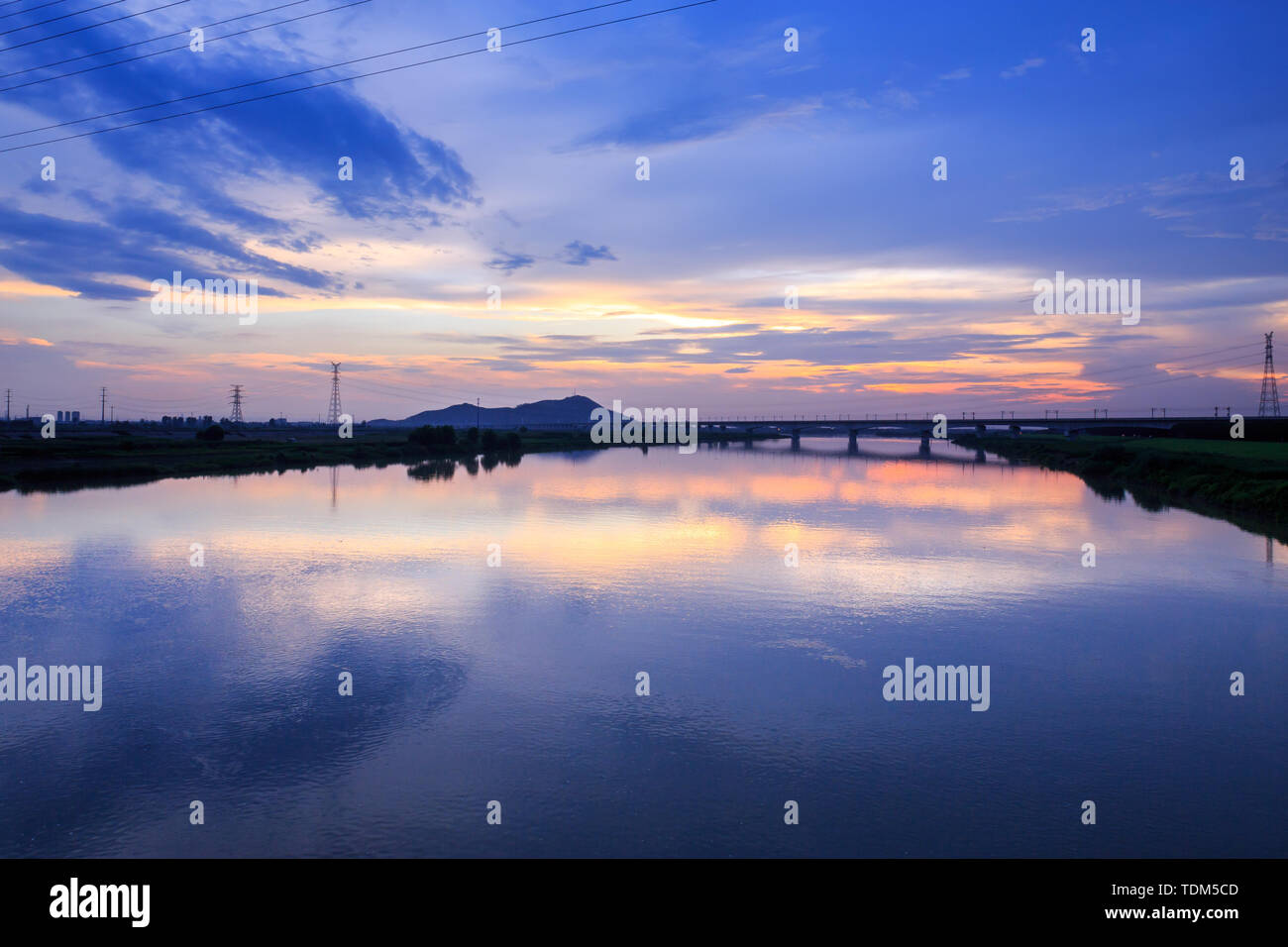 Night tourist landscape landscape rivers and lakes hi-res stock ...