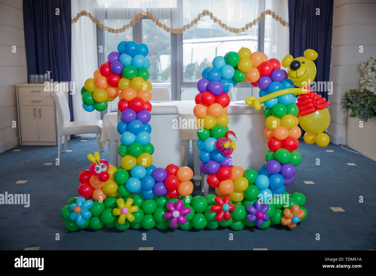 Ten letters of colorful balloons. Very beautiful 10 essays made from ...