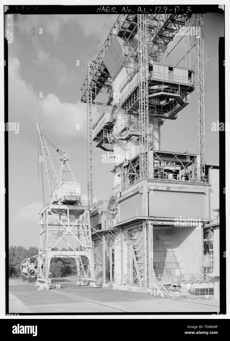 PERSPECTIVE VIEW LOOKING SOUTHEAST OF THE SATURN I TEST. NOTE THE ...
