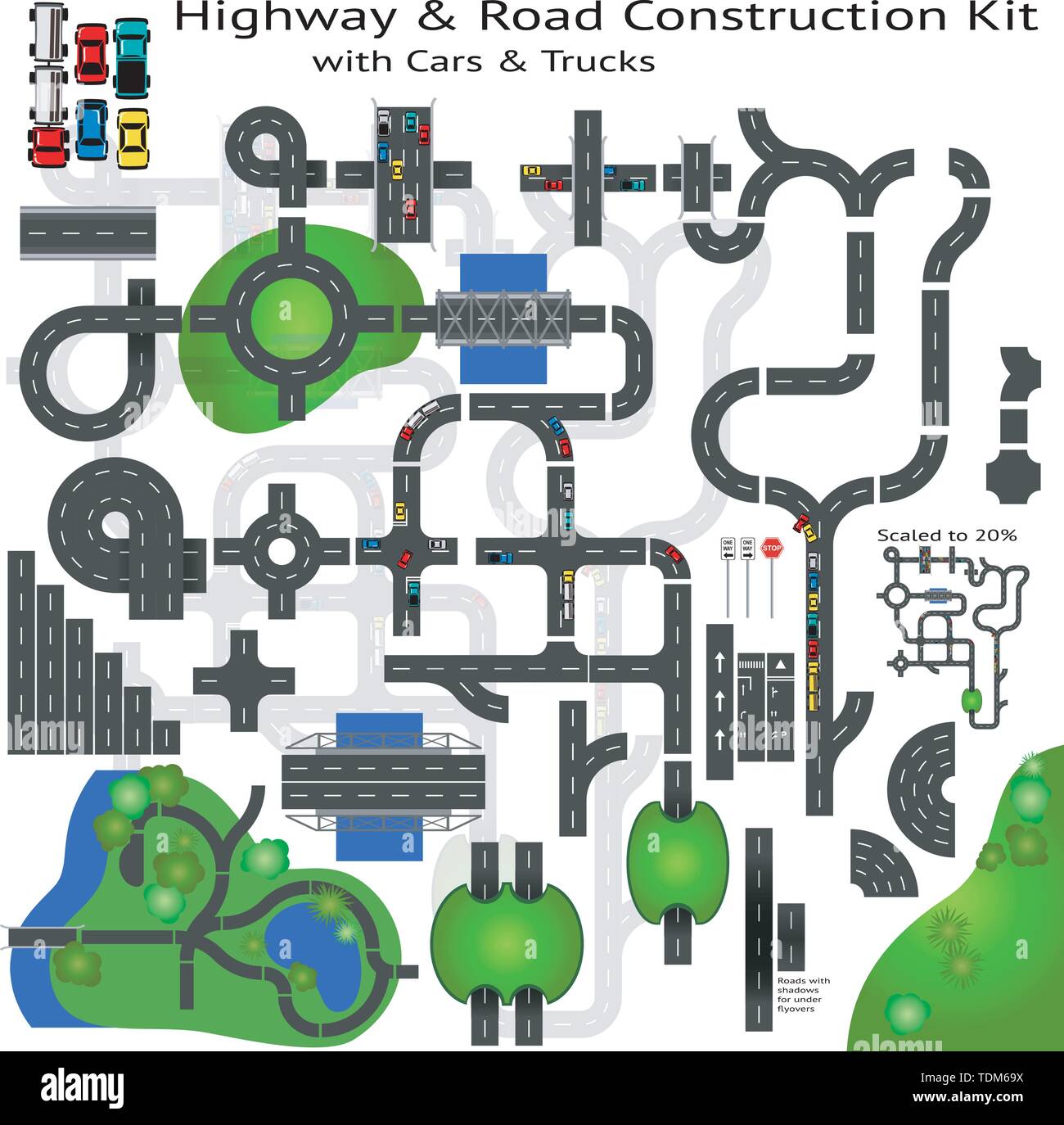 Highway Road construction Kit to Build your own, see my portfolio for ...