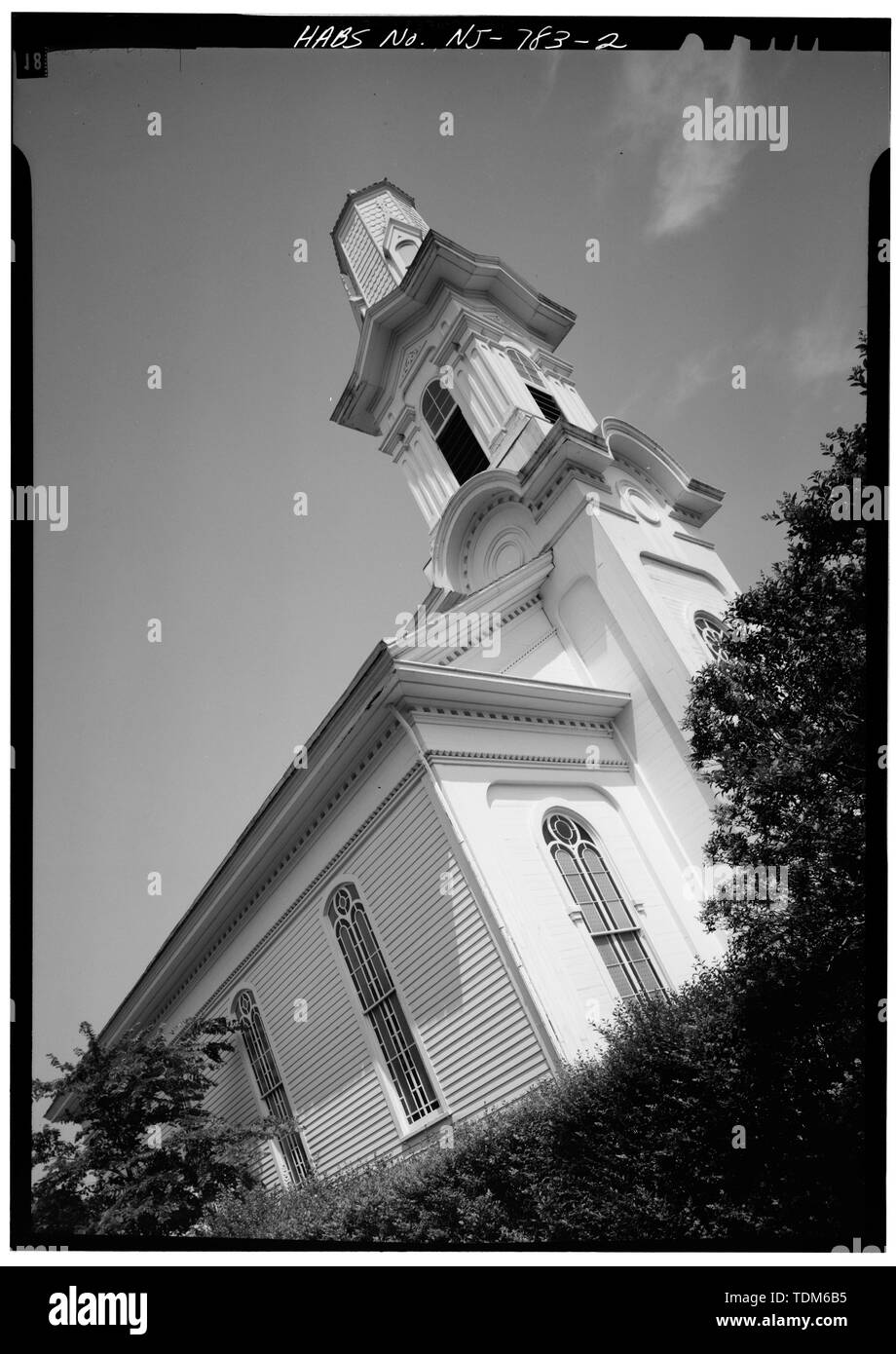 PERSPECTIVE VIEW OF CHURCH, SHOWING CUPOLA AND UNDERSIDE OF EAVES ...