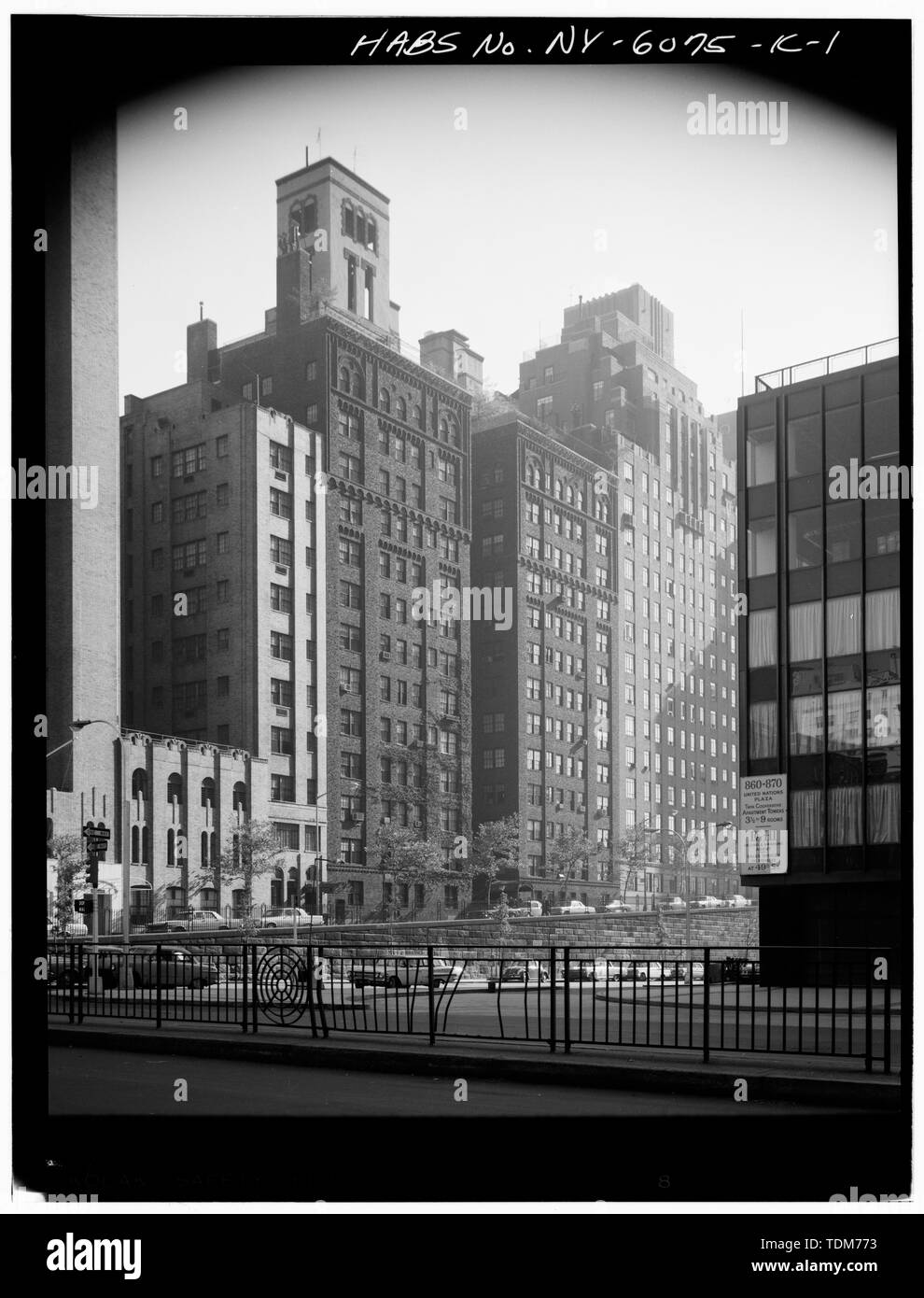 PERSPECTIVE VIEW OF MAIN ELEVATION - Tudor City Complex, Stewart Hall ...
