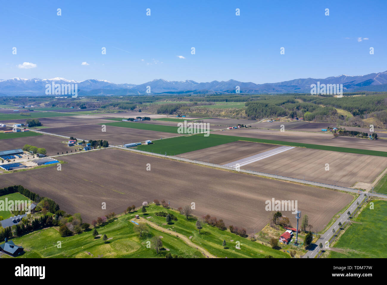 Aerial view of spring Stock Photo - Alamy