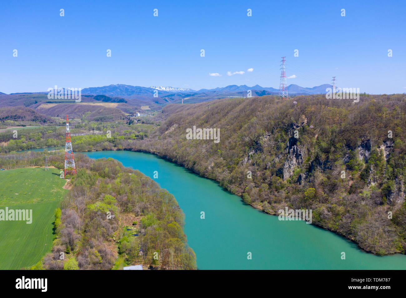 Aerial view of spring Stock Photo - Alamy