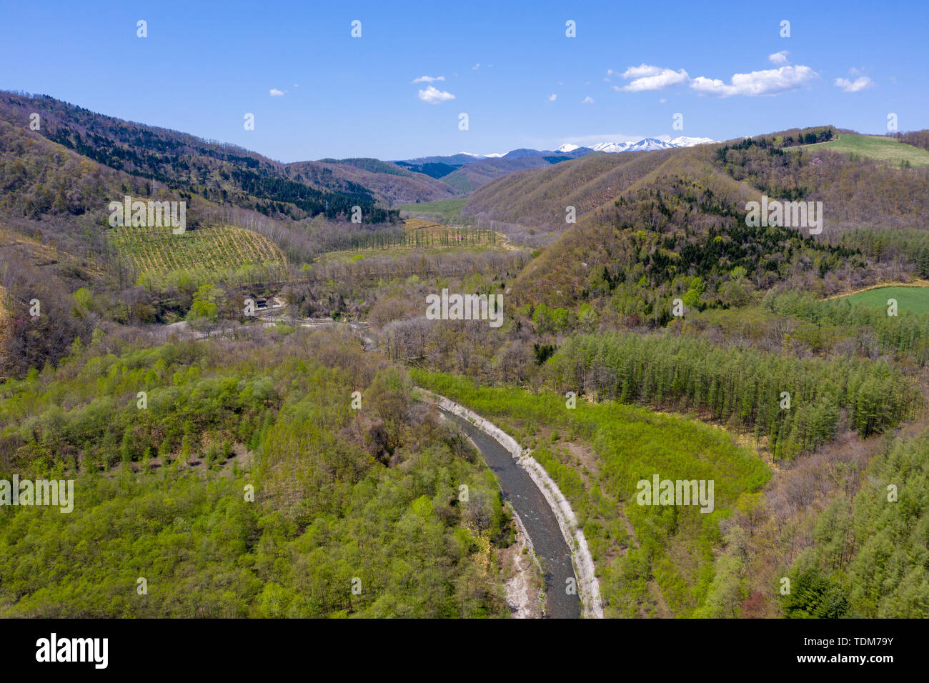 Aerial view of spring Stock Photo - Alamy