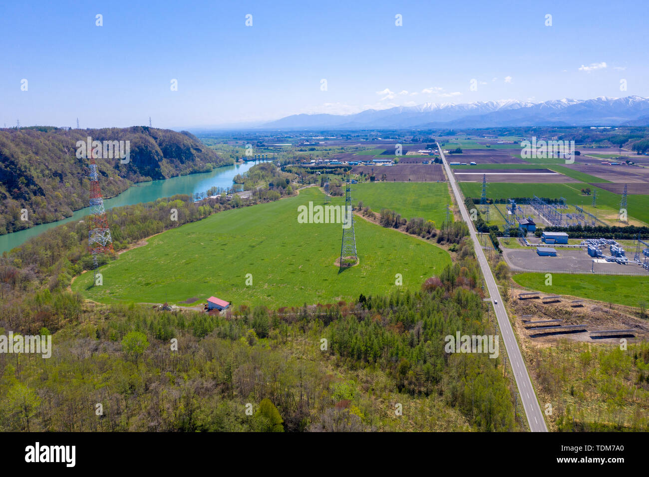 Aerial view of spring Stock Photo - Alamy