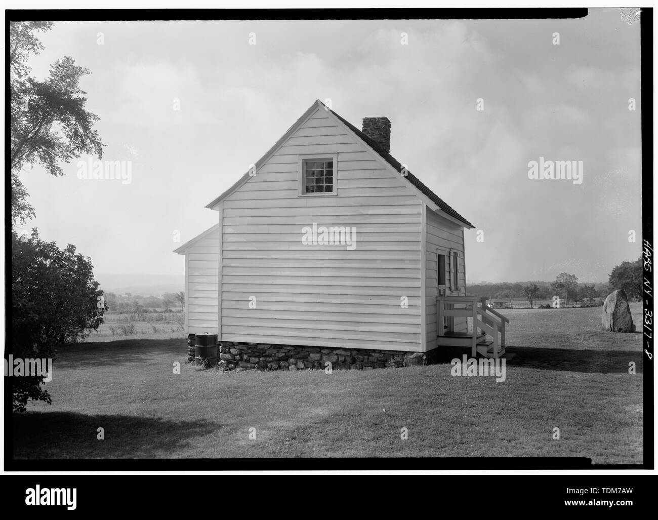 PERSPECTIVE VIEW OF NORTH (FRONT) AND EAST SIDE BEFORE RESTORATION ...