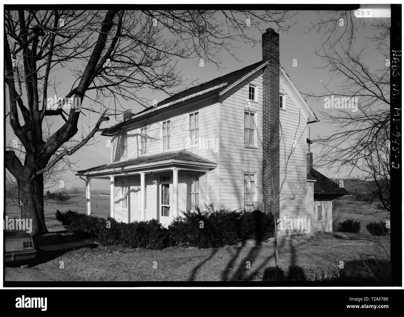 Exterior details side front Black and White Stock Photos & Images - Alamy