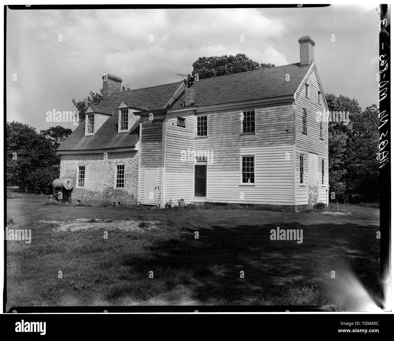 PERSPECTIVE VIEW OF REAR ELEVATIONS, TAKEN FROM THE SIDE OF THE ...