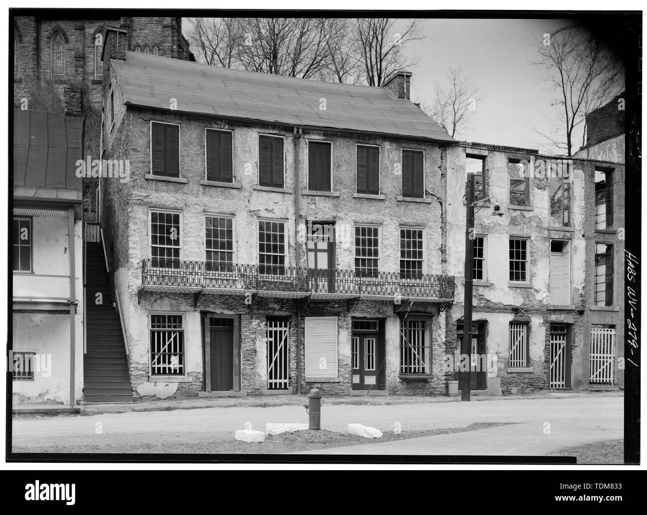 PERSPECTIVE VIEW OF SOUTH (FRONT) - Masonic Hall, Shenandoah Street ...
