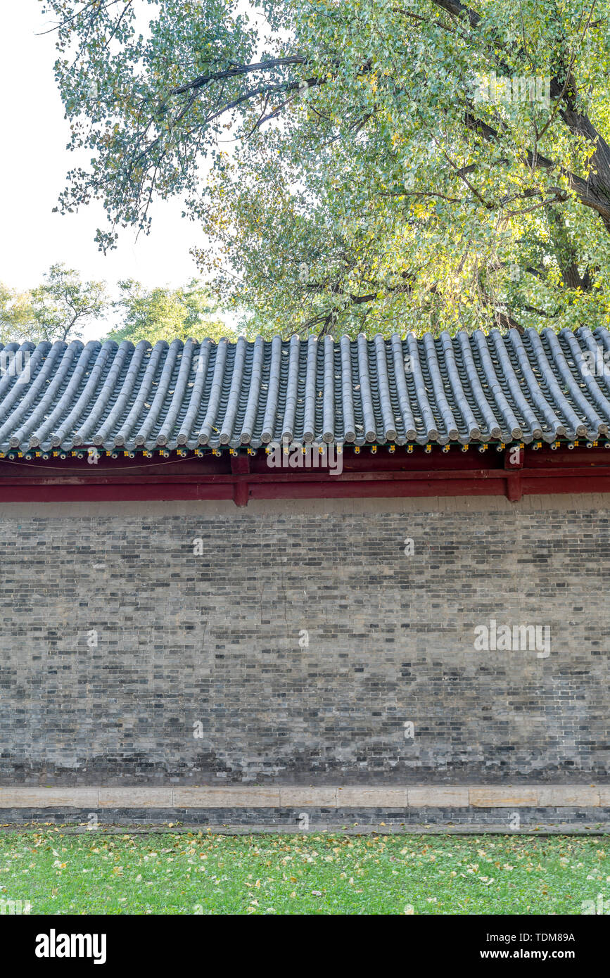 An ancient Chinese brick wall Stock Photo - Alamy