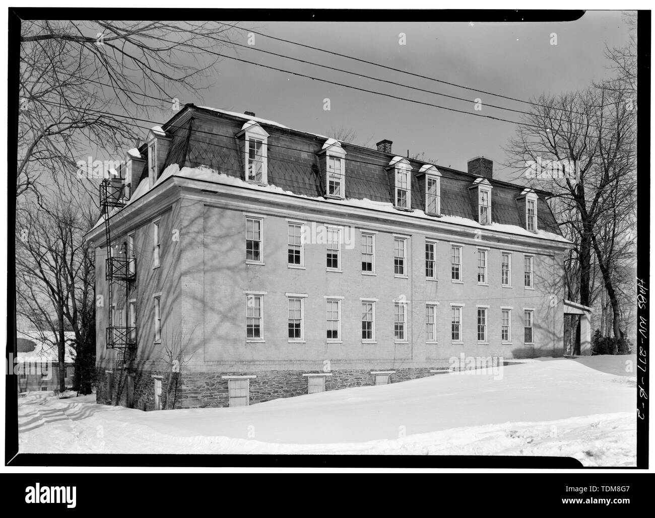 Perspective View Of South Rear And West Side Storer College Mosher