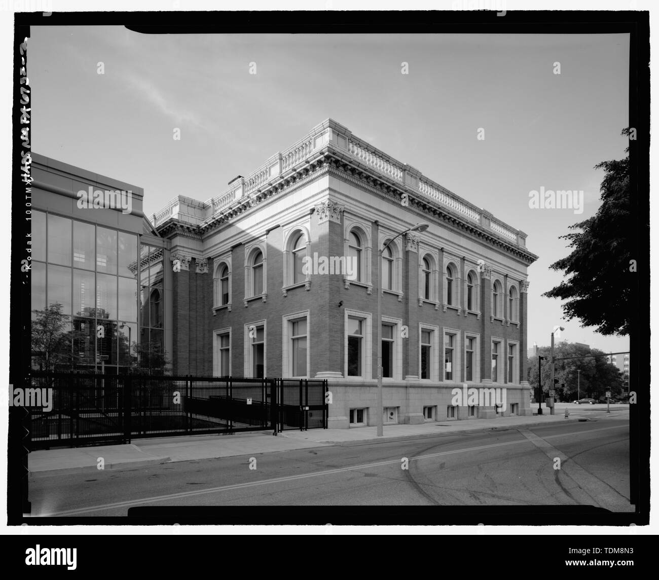 PERSPECTIVE VIEW OF SOUTH AND WEST FACADES, ERIE PUBLIC LIBRARY. - Erie ...