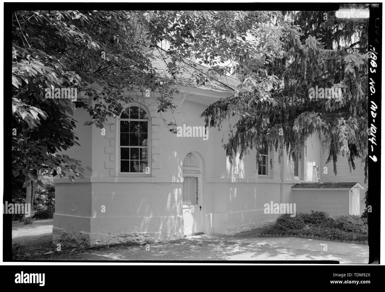 PERSPECTIVE VIEW OF SOUTH SIDE OF WEST REAR SECTION, LOOKING NORTHEAST ...