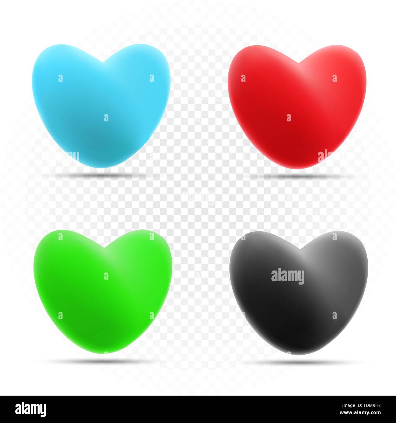 color heart set transparent background Stock Vector Image & Art - Alamy
