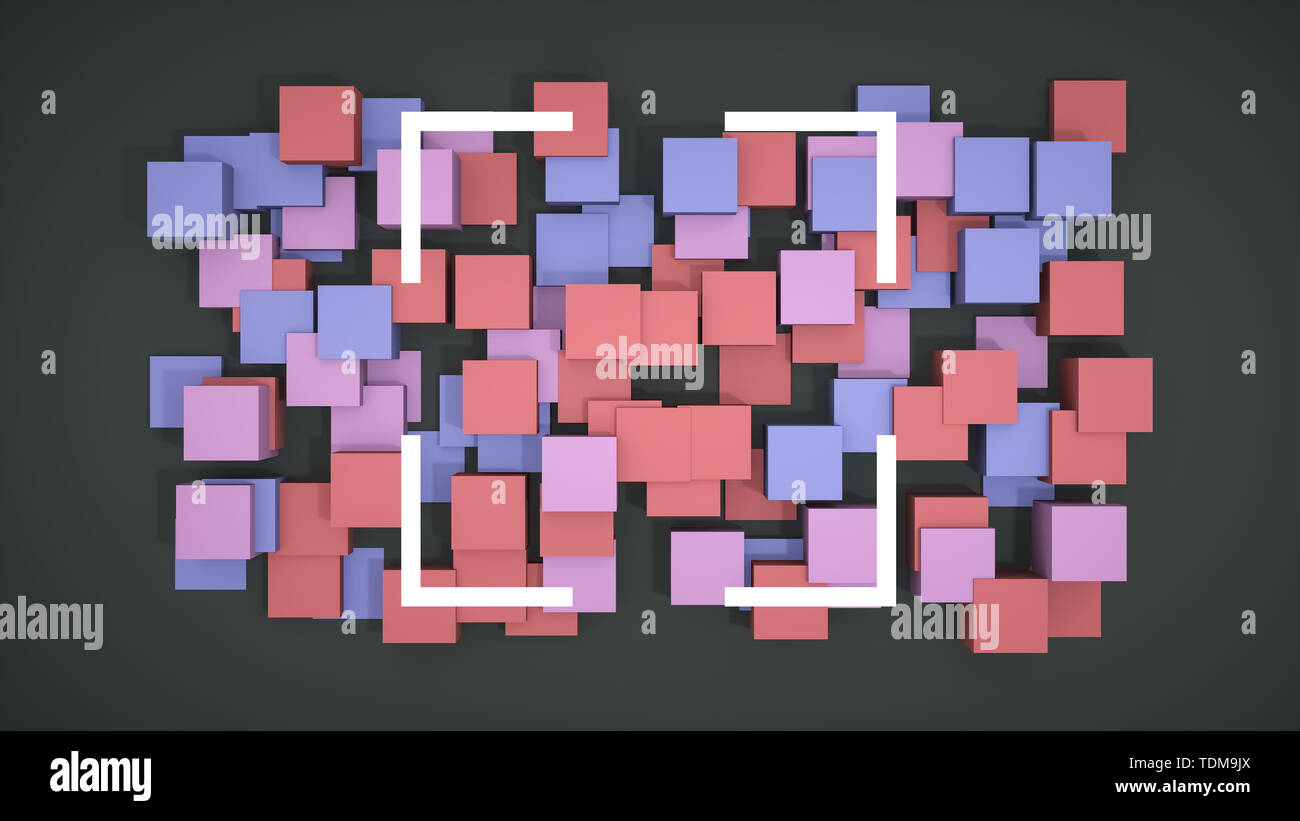 Three-dimensional geometric cube background material Stock Photo - Alamy