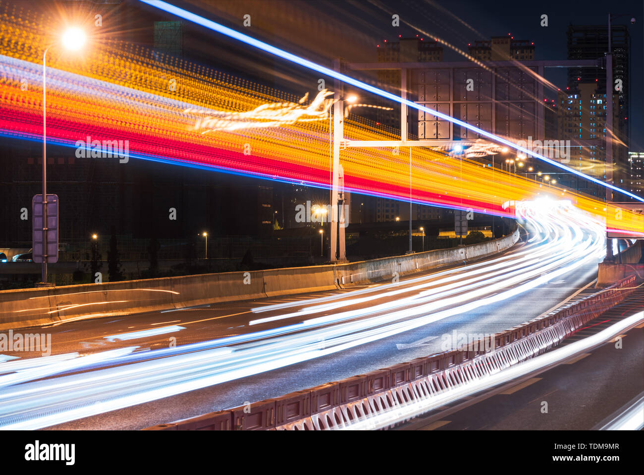Twilight traffic and transportation system hi-res stock photography and ...
