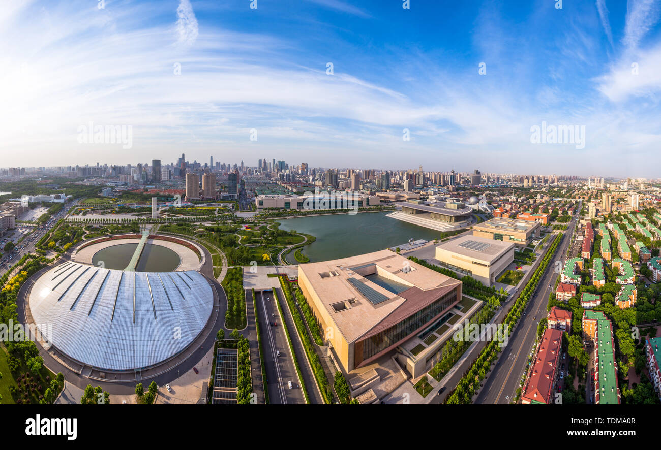 Panoramic skyline and modern buildings of tianjin Stock Photo - Alamy