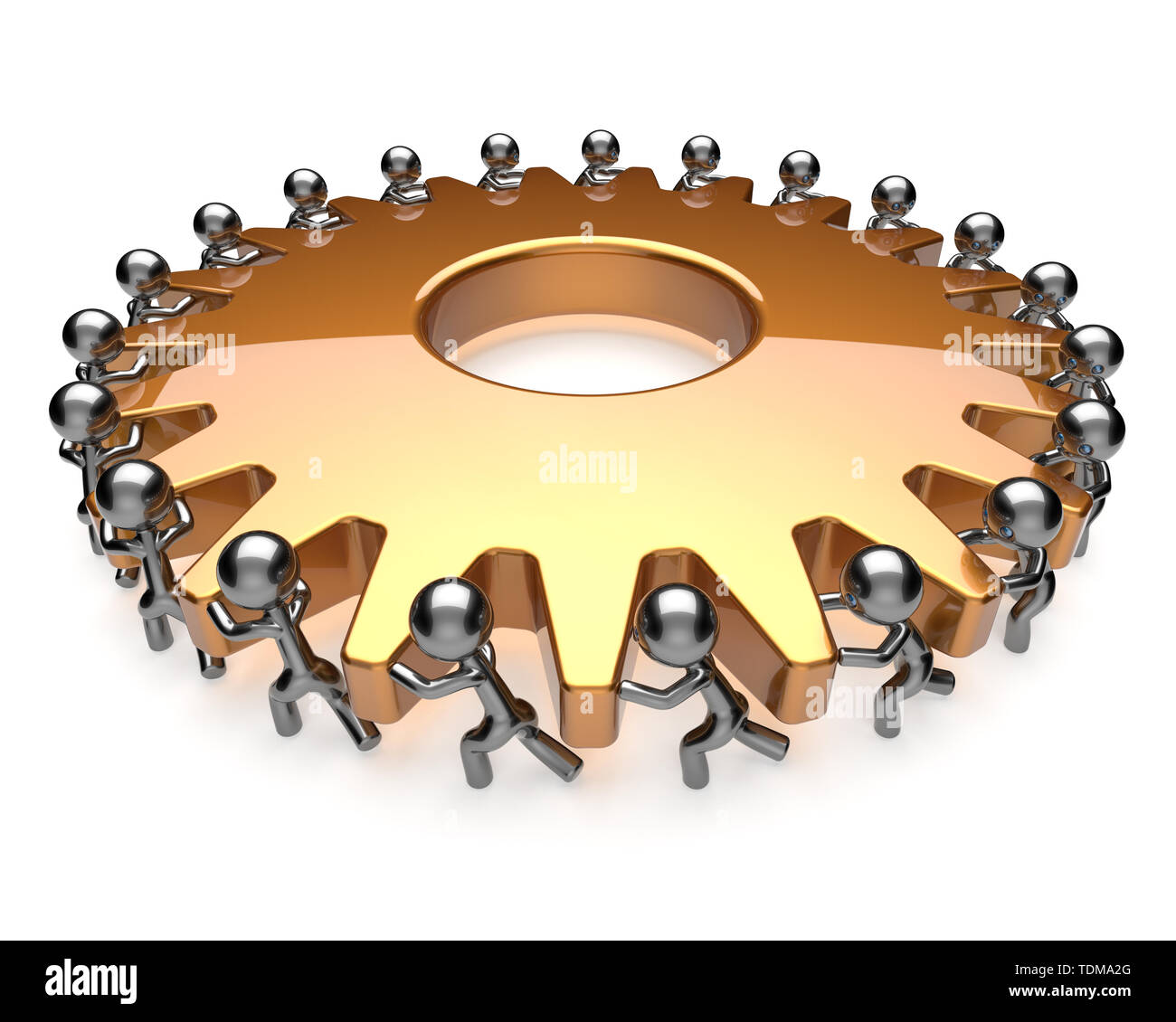 Partnership teamwork team work hard job business process men turning ...