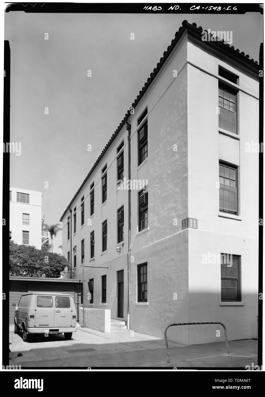 PARTIAL SOUTHEAST SIDE - U.S. Naval Hospital, Service Building, Park ...