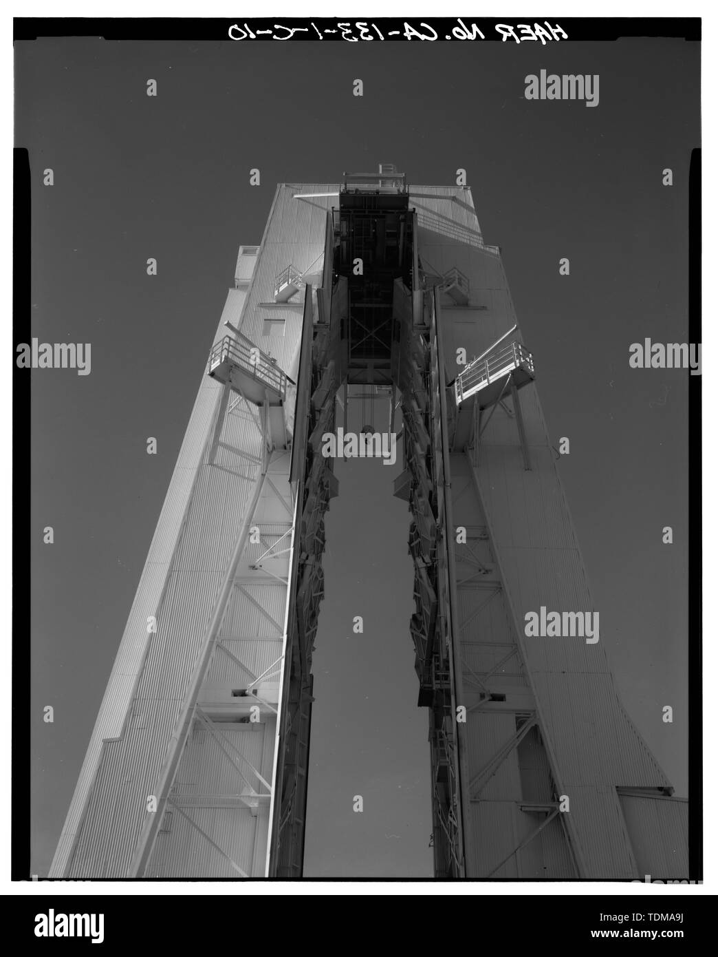 PARTIAL VIEW OF SOUTH FACE OF MST AND BRIDGE CRANE MOVED TO ITS ...
