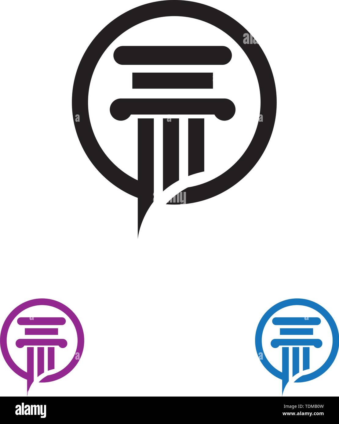 column Logo and symbol vector Template Stock Vector Image & Art - Alamy