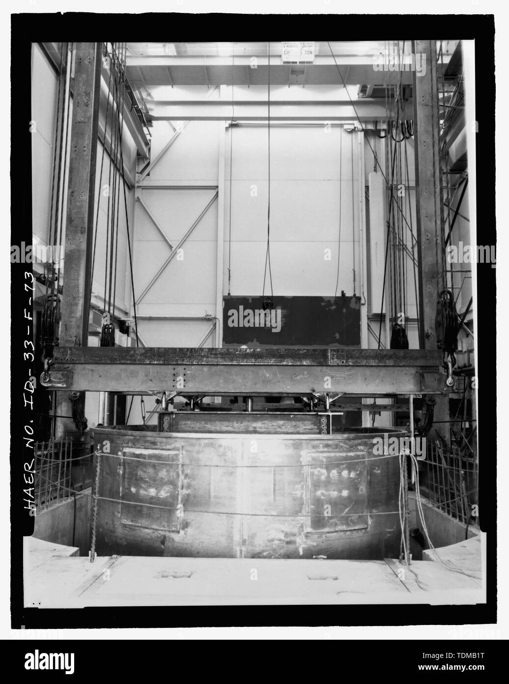 PBF Reactor Building (PER-620). Reactor vessel descends into pit, still ...