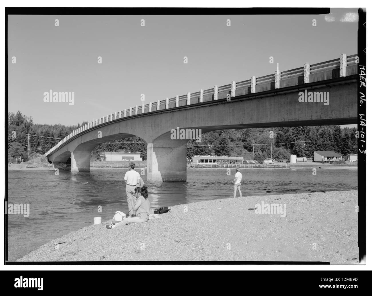 PERSPECTIVE FROM NORTH SIDE OF BRIDGE LOOKING 180 - Purdy Bridge, Spans ...