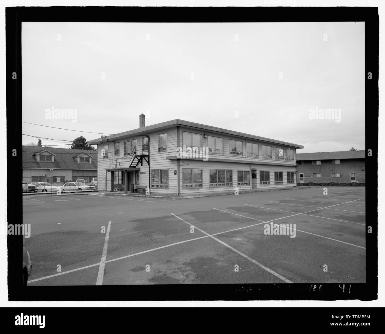 PERSPECTIVE OF THE FOREST MANAGEMENT BUILDING, VIEW LOOKING SOUTHWEST ...