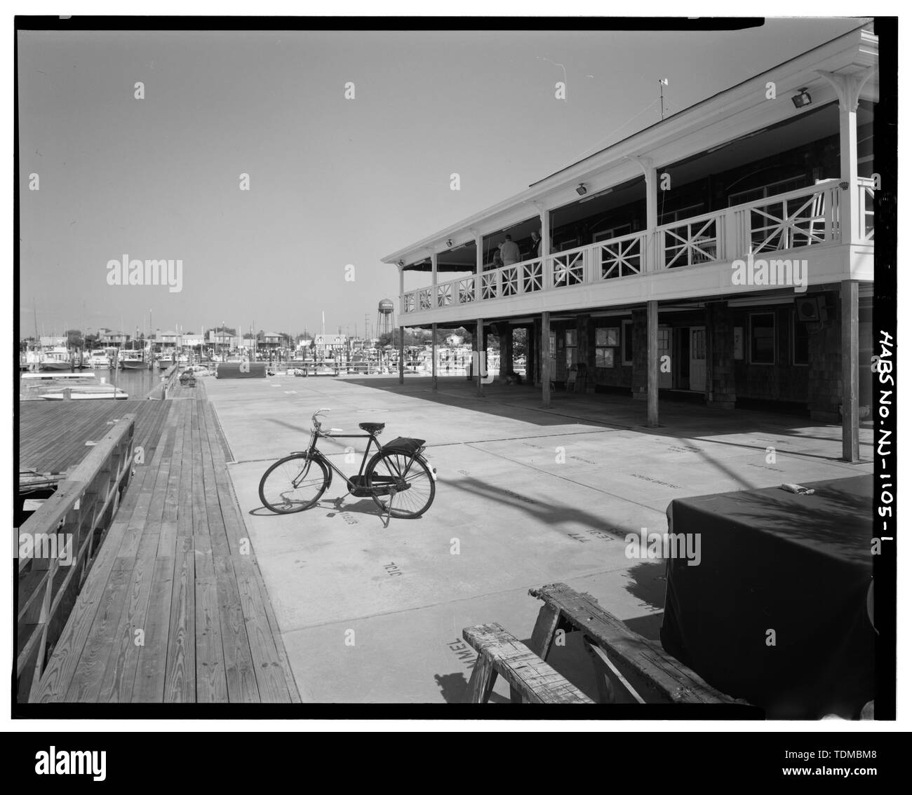 PERSPECTIVE VIEW FACING NORTH, SHOWING WEST FACADE (BAY SIDE) AND PATIO ...