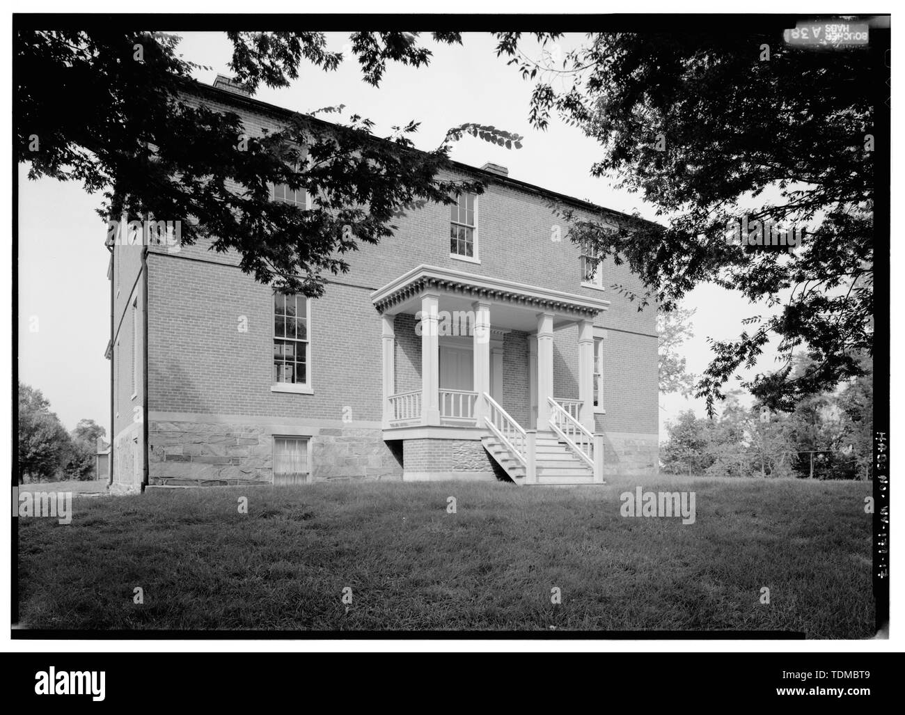 Perspective View From Southeast Of East Front Paymasters Quarters