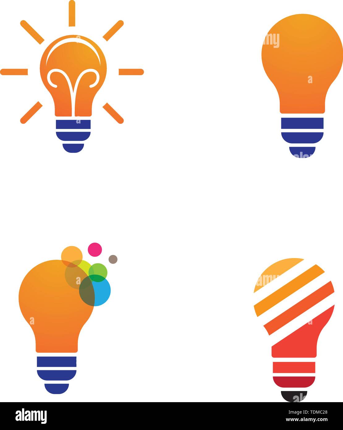 Bulb logo vector ilustration template Stock Vector Image & Art - Alamy