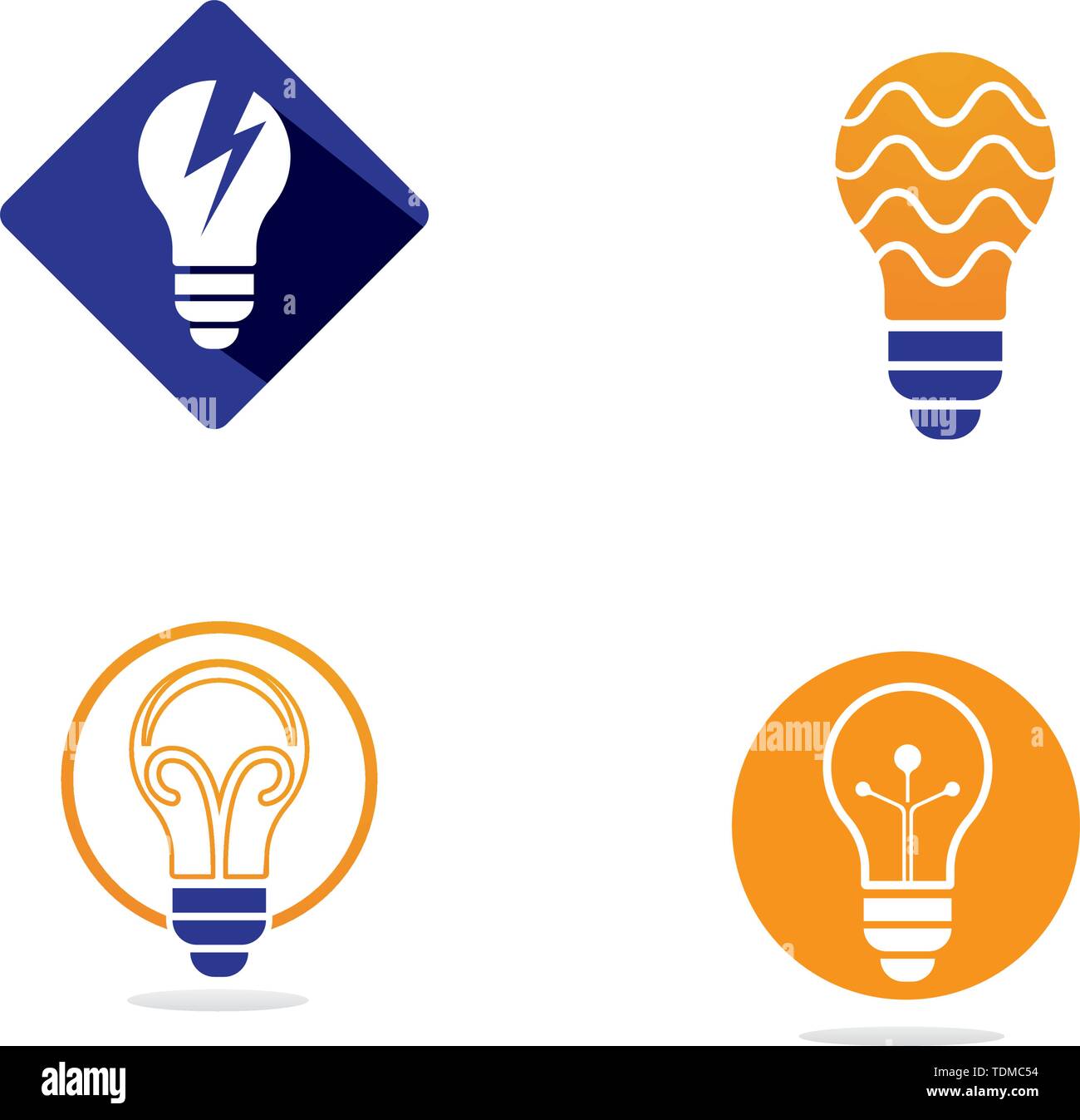 Bulb logo vector ilustration template Stock Vector Image & Art - Alamy