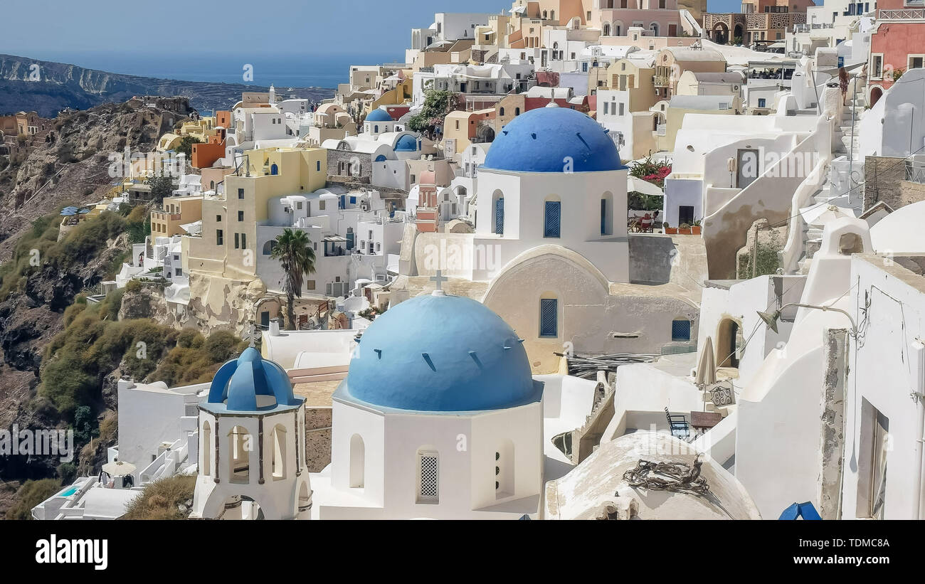 Blue dome greek island hi-res stock photography and images - Alamy