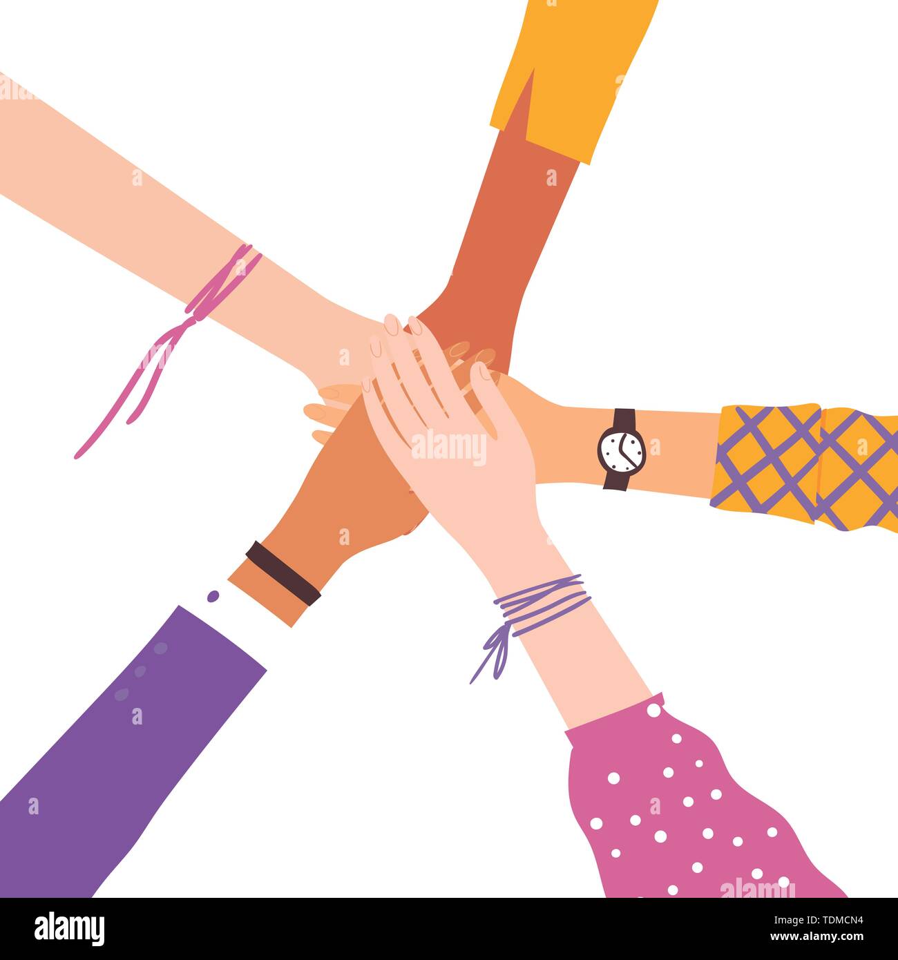 Vector image of hands shaking as friendship symbol Stock Vector Image ...