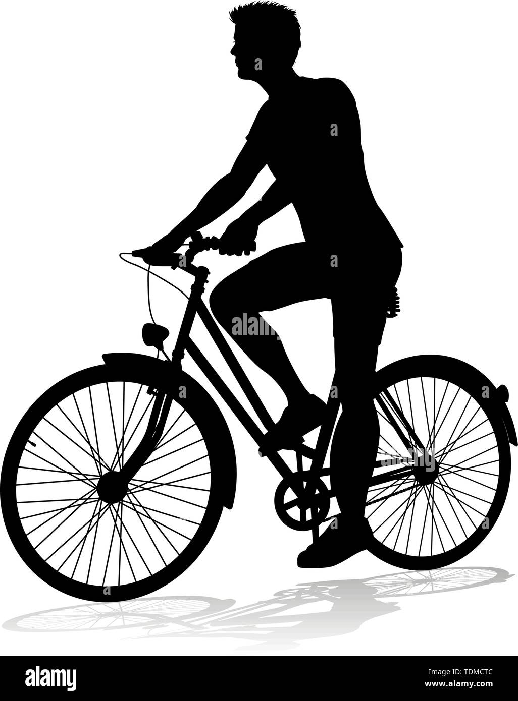 Biker group man silhouette Stock Vector Images - Alamy