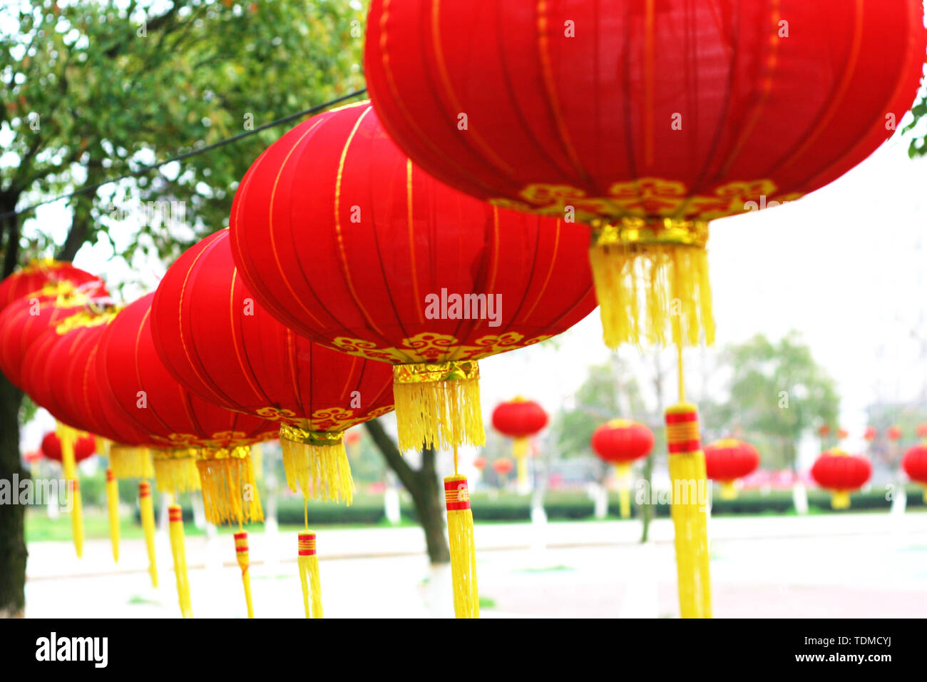 Redlantern in chinese model Stock Photo - Alamy