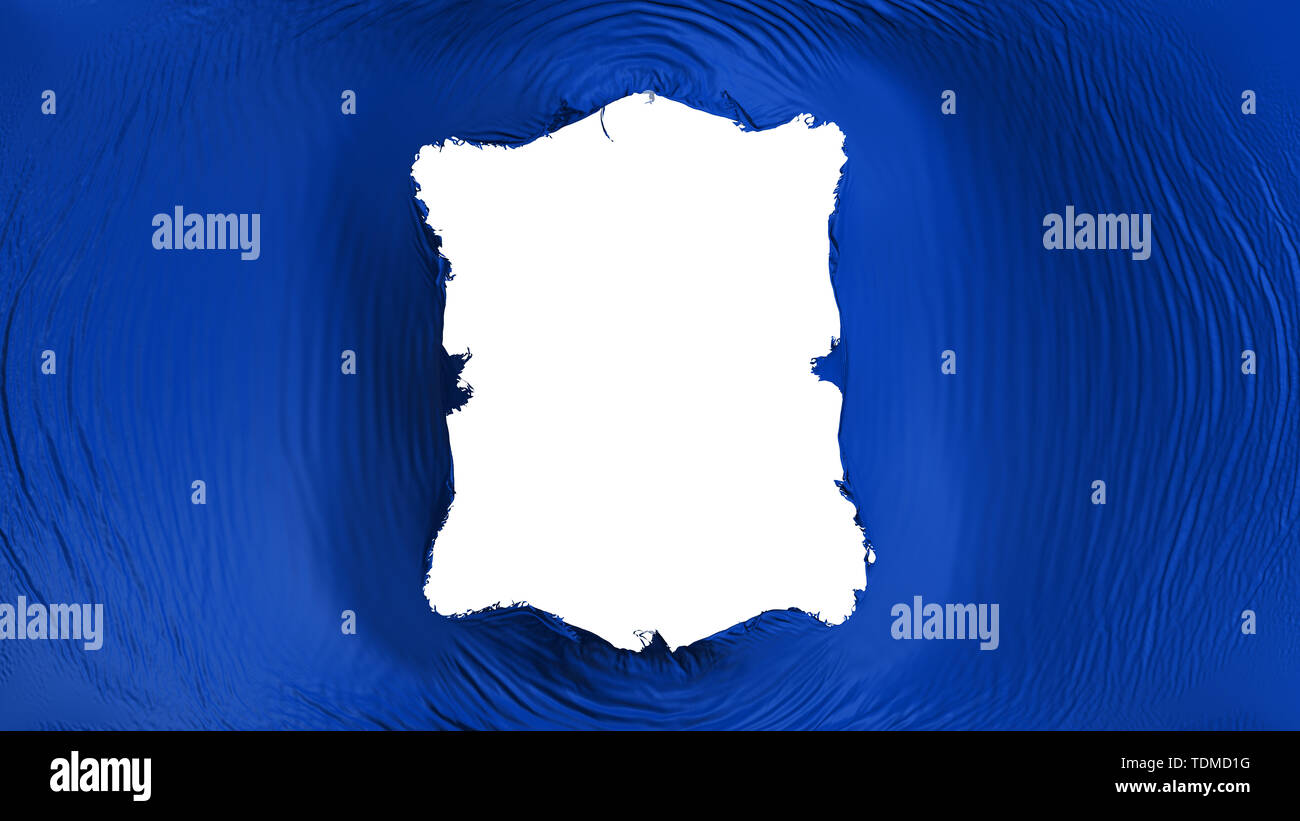 Square hole in the Deep blue color flag Stock Photo - Alamy