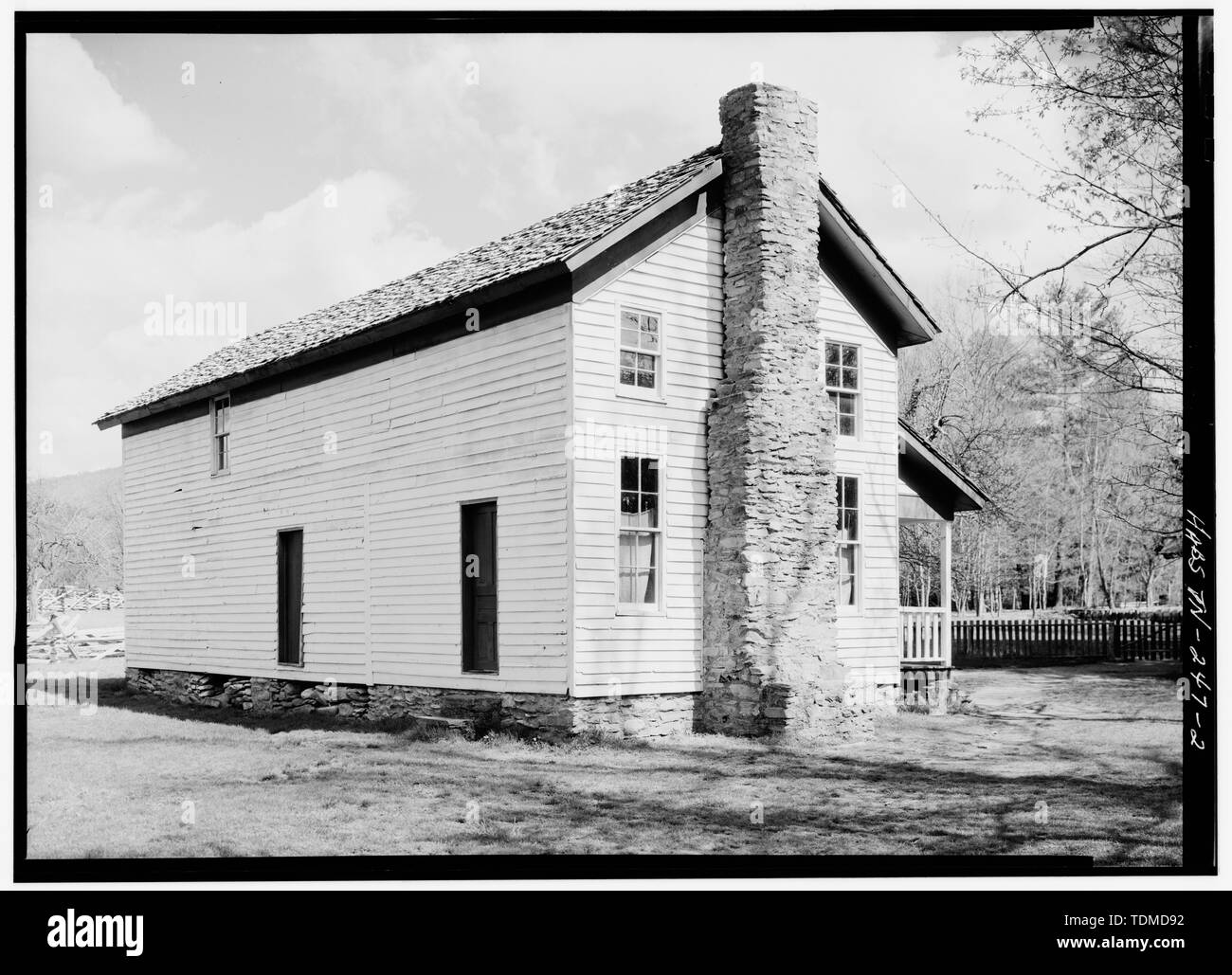 Perspective View Of West Rear And South Side Becky Cable House