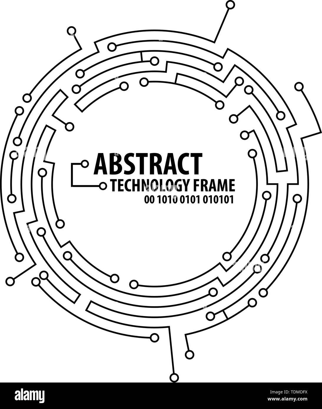 Abstract technology round frame Stock Vector Image & Art - Alamy