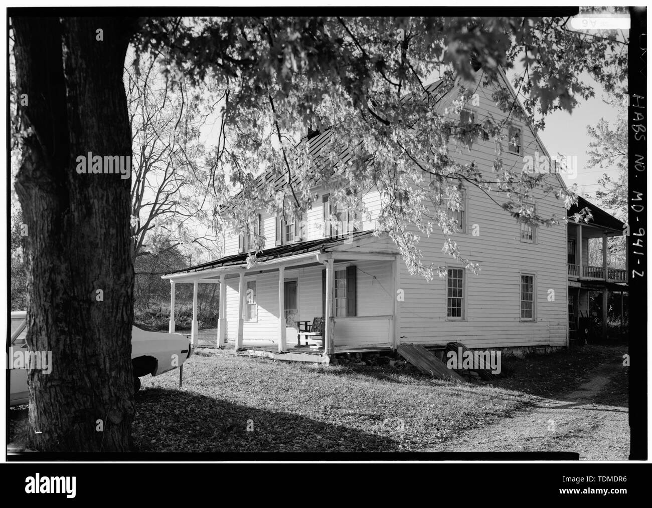PERSPECTIVE VIEW SOUTH (FRONT) AND EAST SIDE - Newcomer Farm, House ...