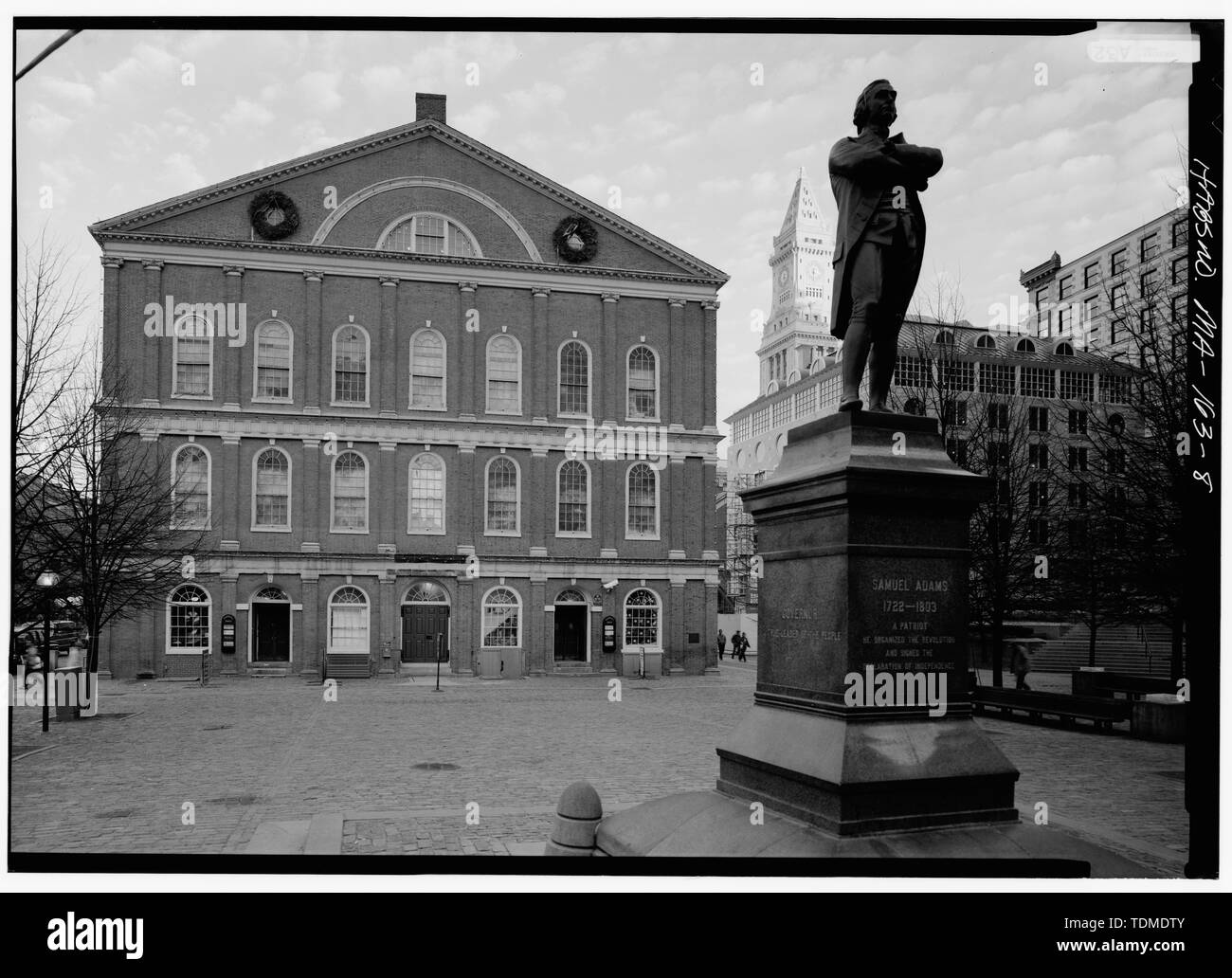 PERSPECTIVE VIEW WITH STATUE OF SAMUEL ADAMS - Faneuil Hall, Dock ...
