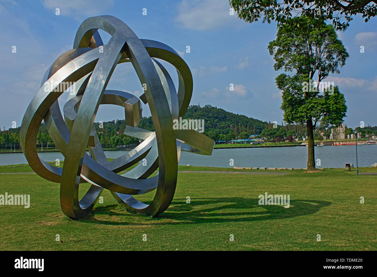 Scenery of Songjiang Moon Lake Sculpture Park in Shanghai Stock Photo ...