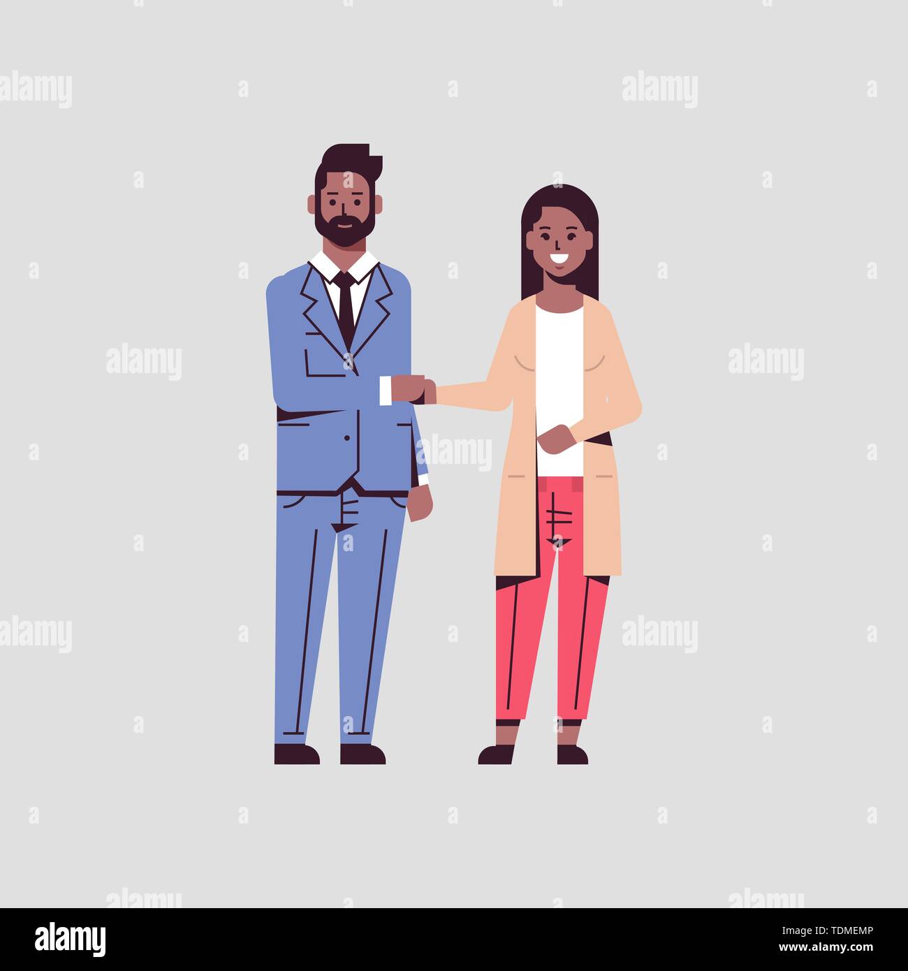 Full length black couple Stock Vector Images - Alamy