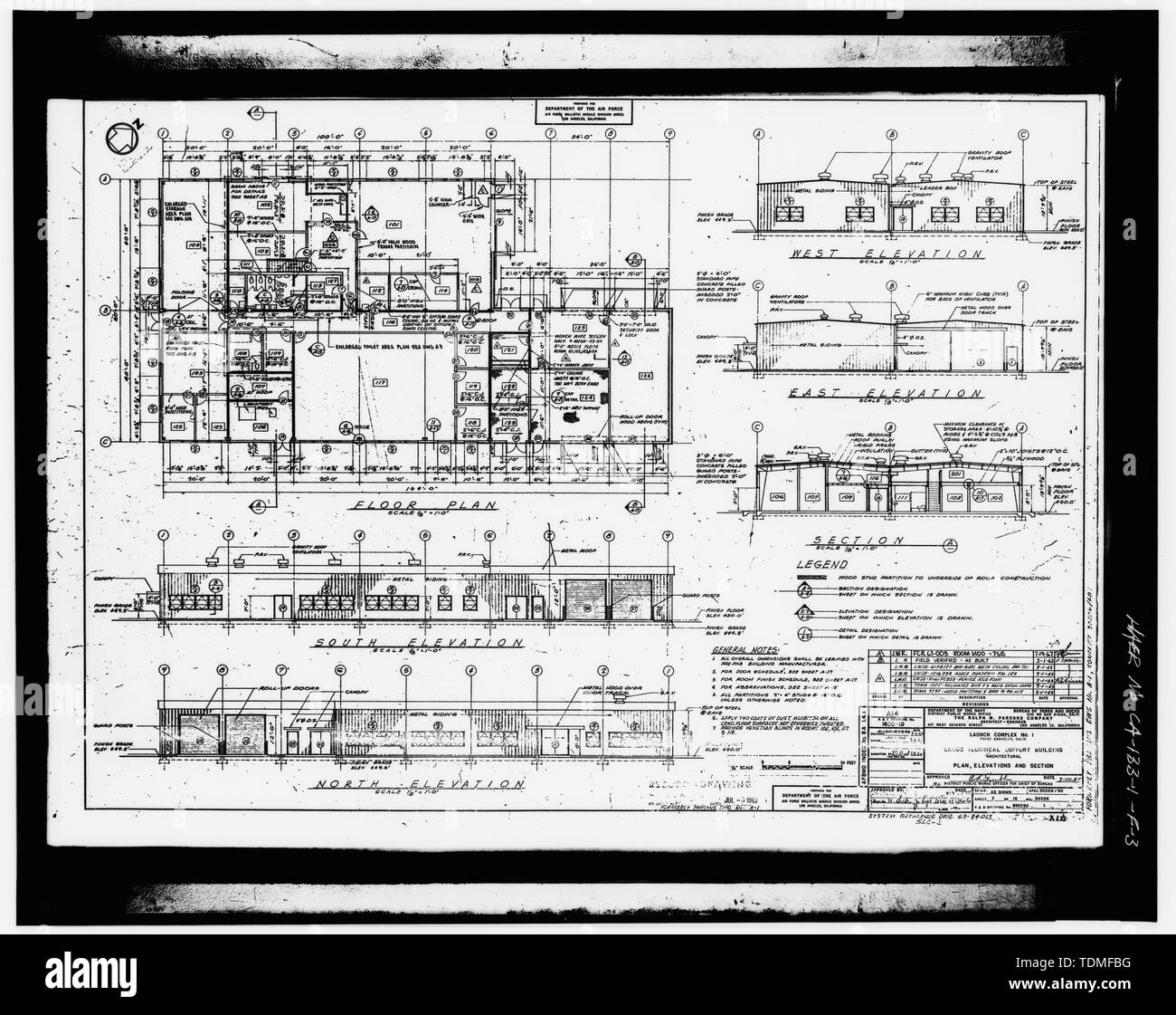 PHOTOCOPY OF DRAWING (1960 ARCHITECTURAL DRAWING BY THE RALPH M ...