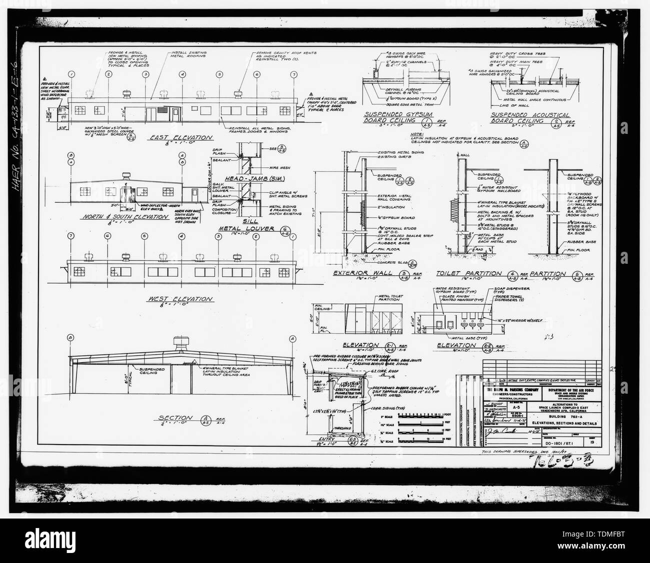 PHOTOCOPY OF DRAWING (1975 ARCHITECTURAL DRAWING BY THE RALPH M ...
