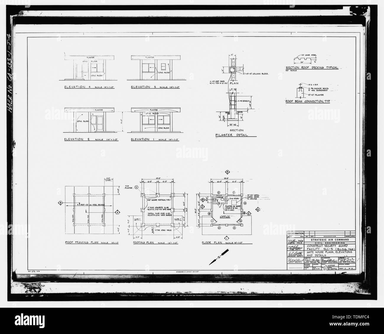 PHOTOCOPY OF DRAWING (1975 ARCHITECTURAL DRAWING BY THE STRATEGIC AIR ...
